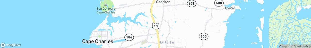 TruckMap | Shore Stop Hwy 13 & Bayview Cr Cape Charles VA 23310