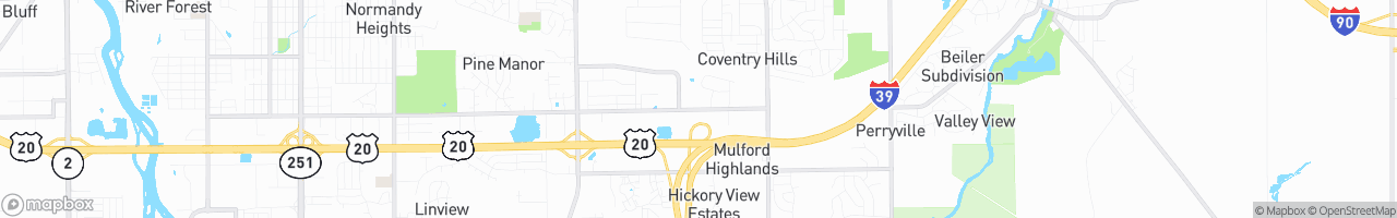 TruckMap | Abf Freight 5456 Sandy Hollow Rd Rockford IL 61109